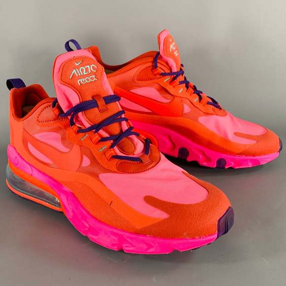 Nike | Shoes | Nike Pink Orange Red Color Block Nylon Laceup Sneakers ...